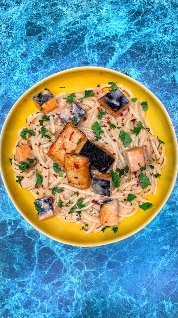 Pepper Cod Alfredo - The Little London Vegan